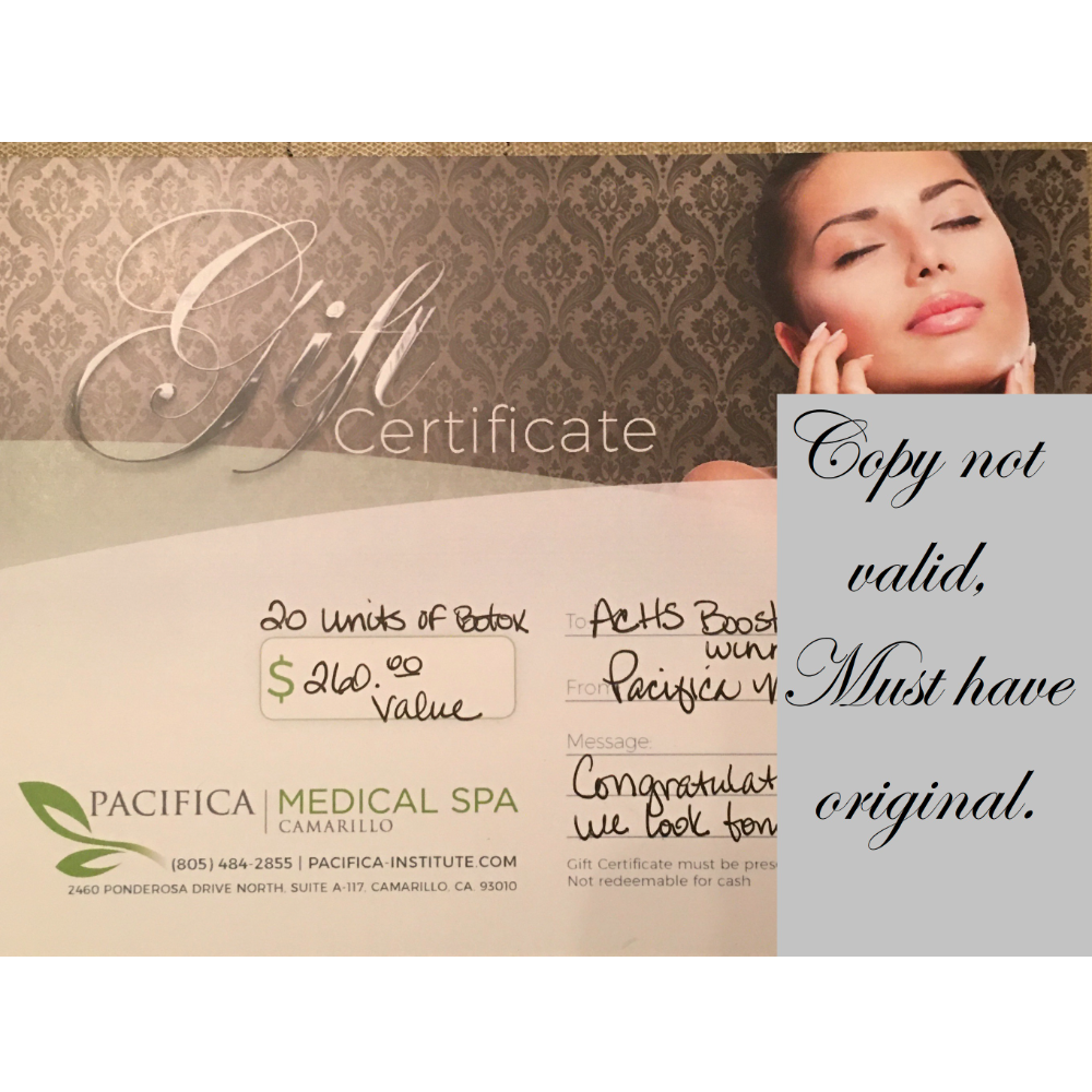 Botox Gift Certificate Template