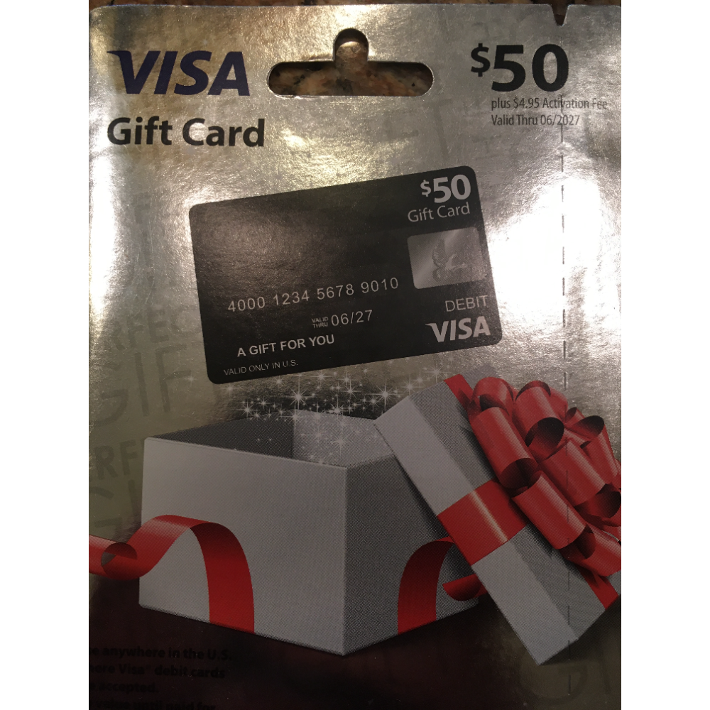 $50 Visa Gift Card Png